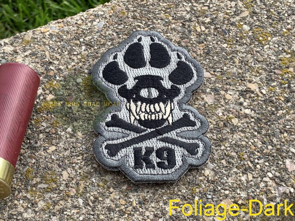 K9 Embroidered Morale Patch | Green Iron Road Wear