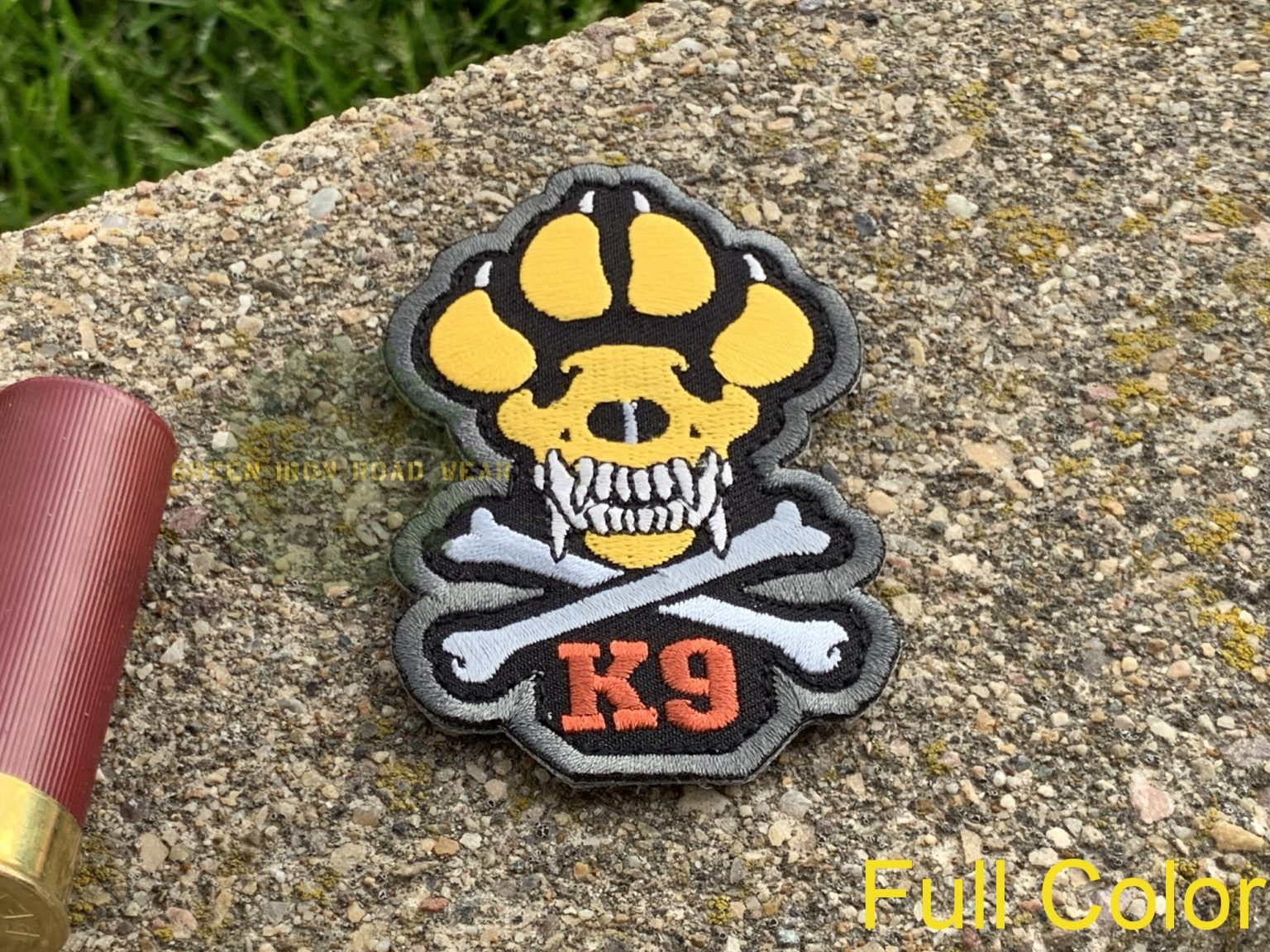 K9 Embroidered Morale Patch | Green Iron Road Wear