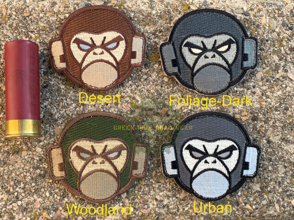 Monkey Head Embroidered Patch – Green Iron Road Wear