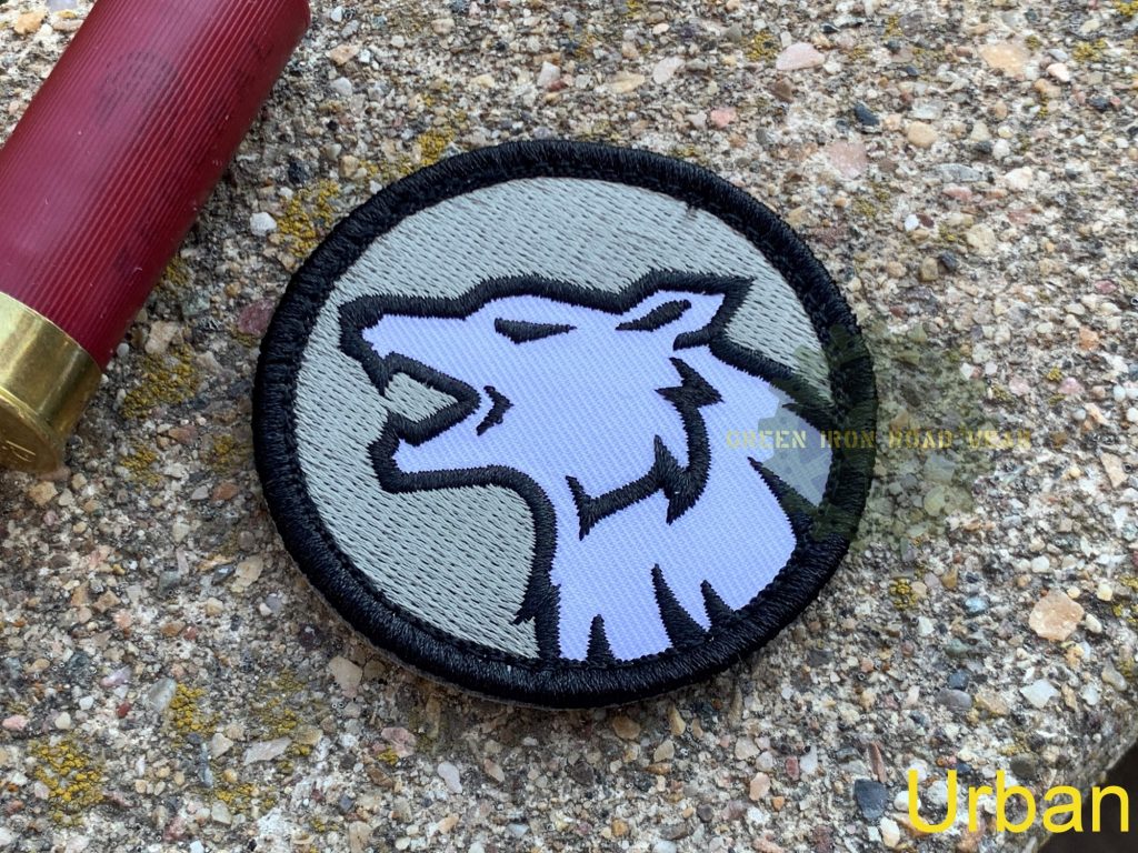 Wolf Head Embroidered Patch | Green Iron Road Wear