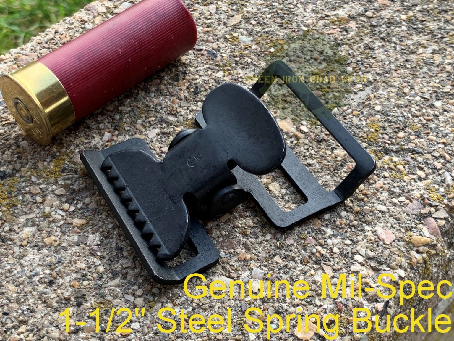 1-1/2″ (38mm) Steel Spring Clamp Buckle, qty 2 | Green Iron Road Wear