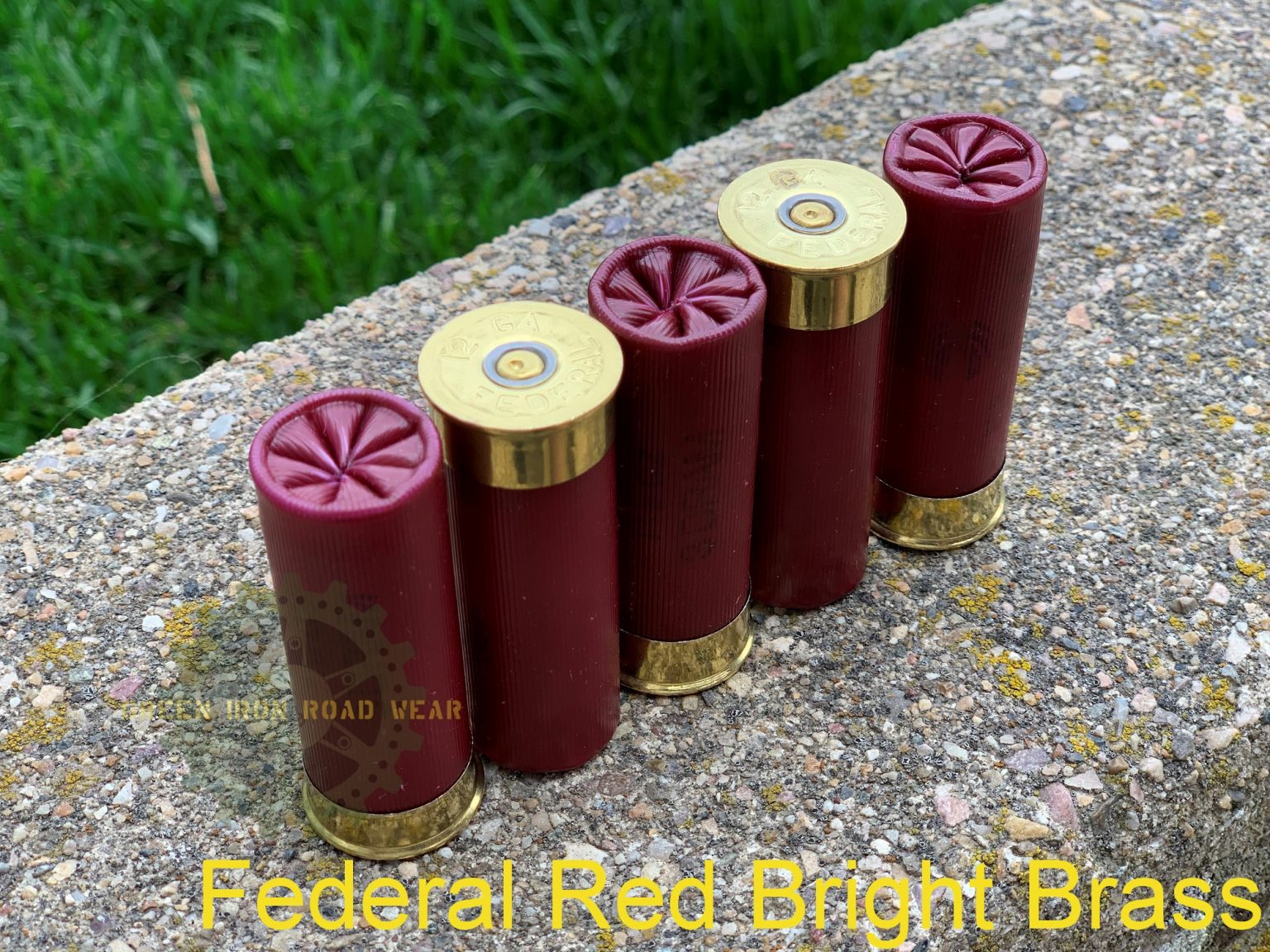 DUMMY 12 Gauge Shotgun Shell – Federal Red, Brass Head | Green Iron ...