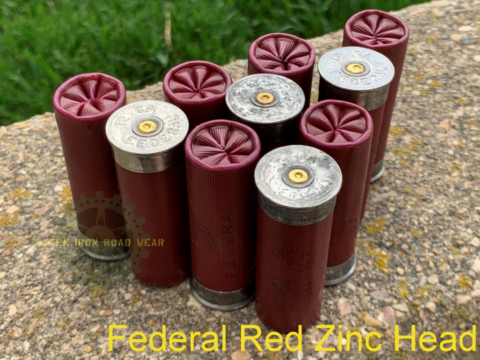 DUMMY 12 Gauge Shotgun Shell – Federal Red, Zinc Head | Green Iron Road ...