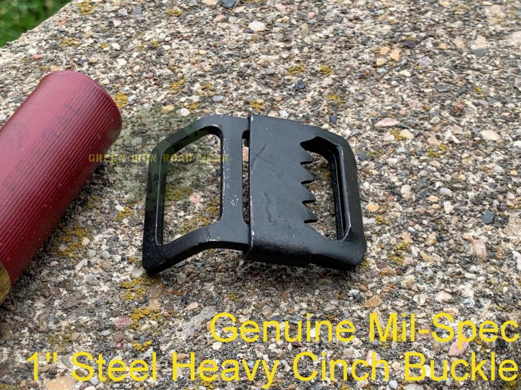1″ (25mm) Heavy Steel Cinch Lock Buckle, qty 5 | Green Iron Road Wear