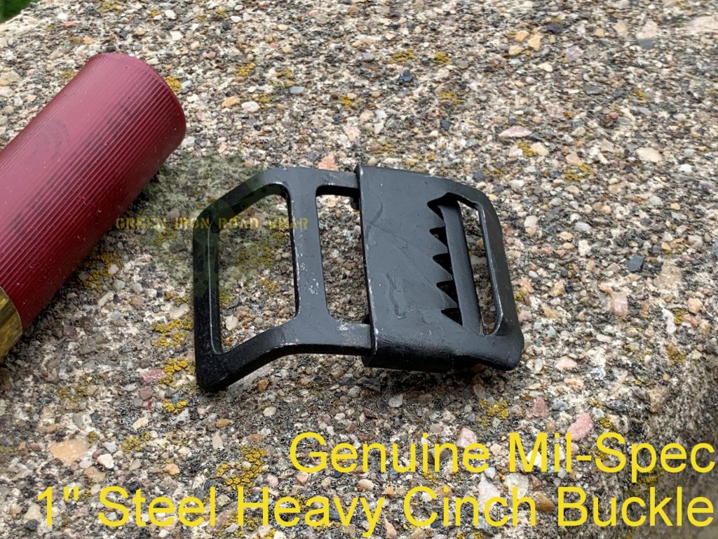 1″ (25mm) Heavy Steel Cinch Lock Buckle, qty 5 | Green Iron Road Wear