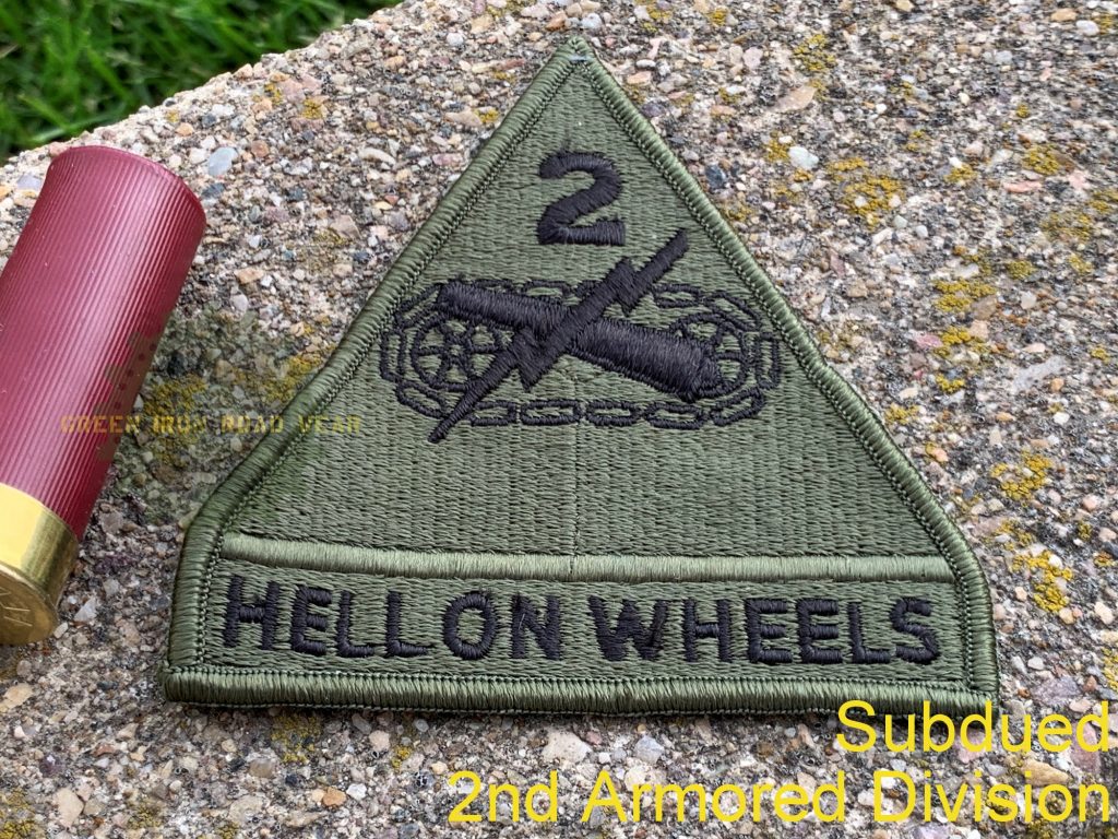 U.S. Army Armored Division Embroidered Patches | Green Iron Road Wear