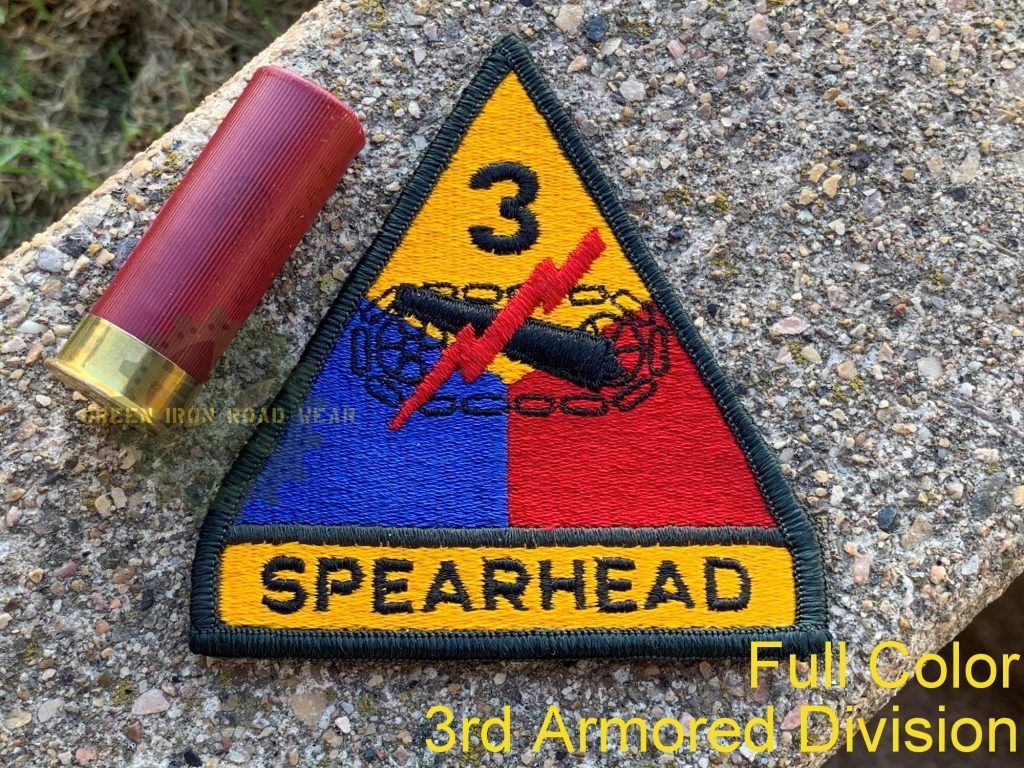U.S. Army Armored Division Embroidered Patches | Green Iron Road Wear