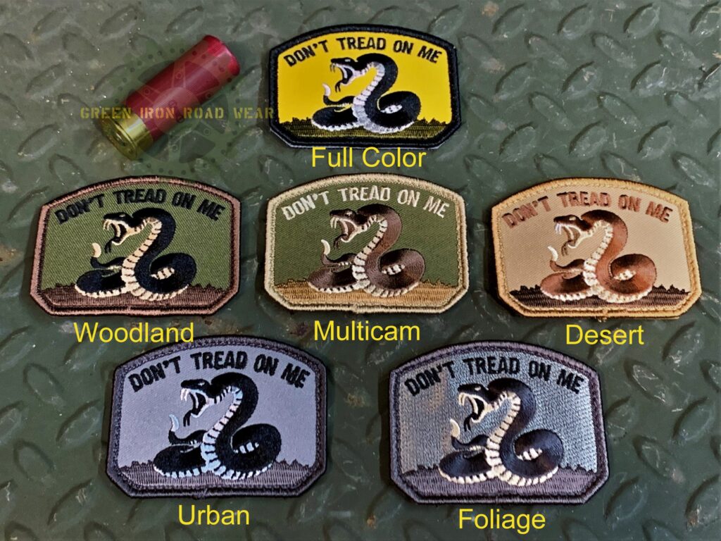Don't Tread On Me Embroidered Morale Patch | Green Iron Road Wear